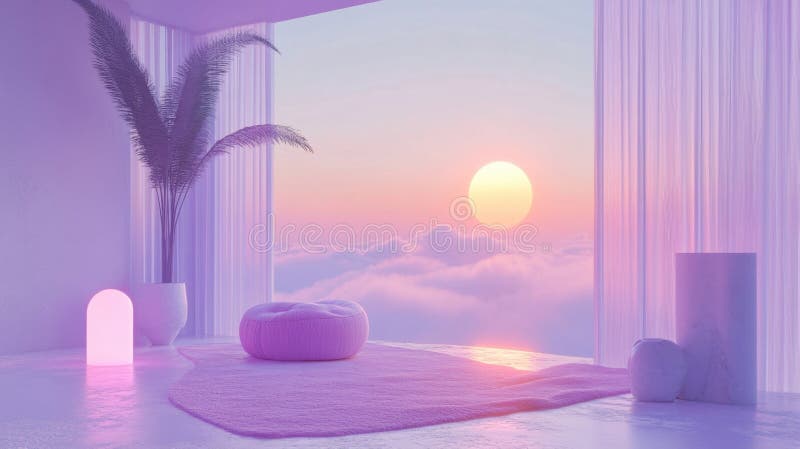 A Calming Gradient Blending Pastel Purple and Pink for Visual Serenity ...
