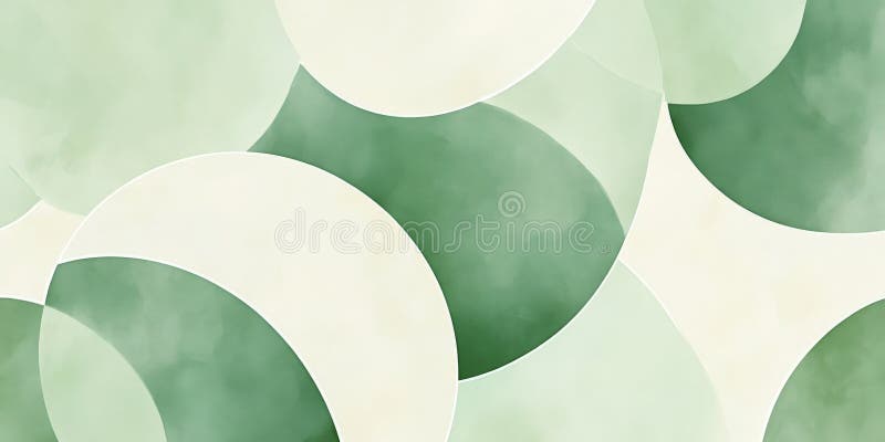 A Calming Green and White Geometric Pattern with Soft Curves and ...
