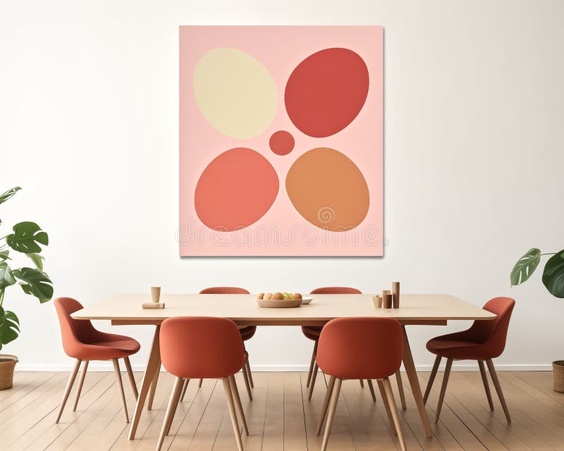 Calming Rhythms in Office Space Murals Stock Illustration ...