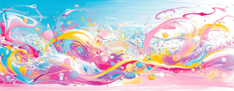 Calming Rhythms, Vibrant Pop Art Stock Illustration - Illustration of ...