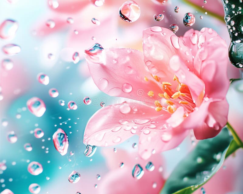 Calming Rhythms - Visuals Focused of Raindrops Softly Rippling on a ...