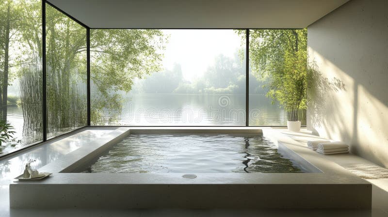 Discover Tranquility in a Serene Spa with a Lake View Surrounded by ...