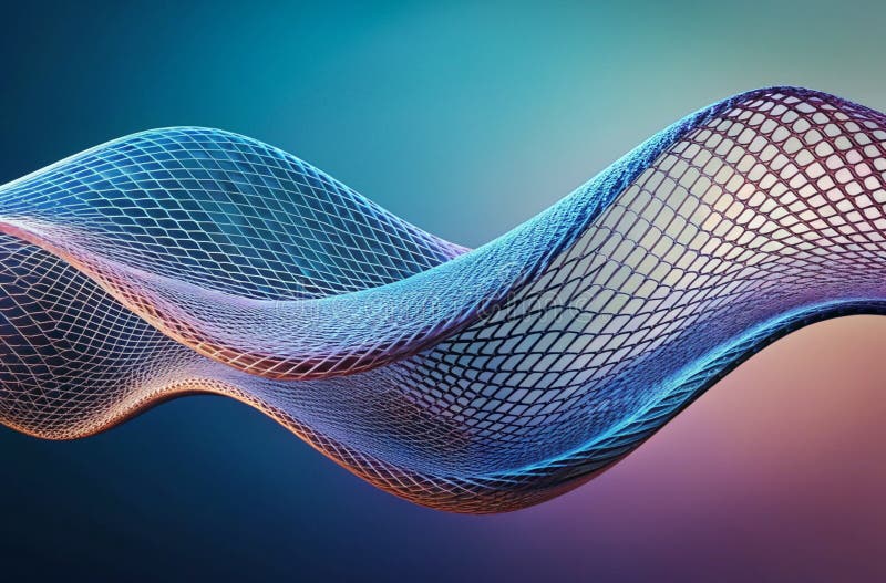 Calming Wave Mesh Patterns, Gradient Backgrounds, Generative Ai Stock ...