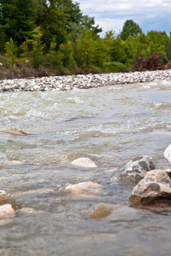 Calmly Flowing, Clean and Crystal Clear River Stock Photo - Image of ...