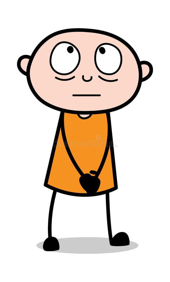 Calmly Thinking - Cartoon Thief Criminal Guy Vector Illustration Stock ...