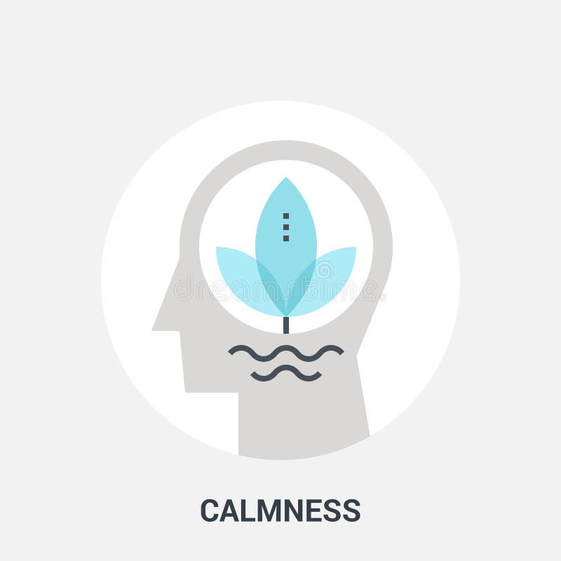 Calmness Flat Icon Design Concept Stock Vector - Illustration of vector ...