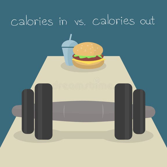 Calories in calories out stock vector. Illustration of calories - 158362728
