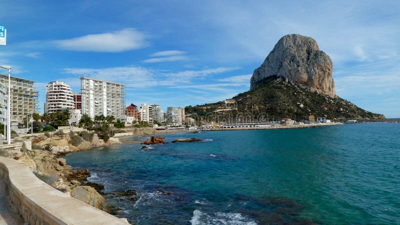 Calpe de Penon-Rots stock afbeelding. Image of spanje - 67504613