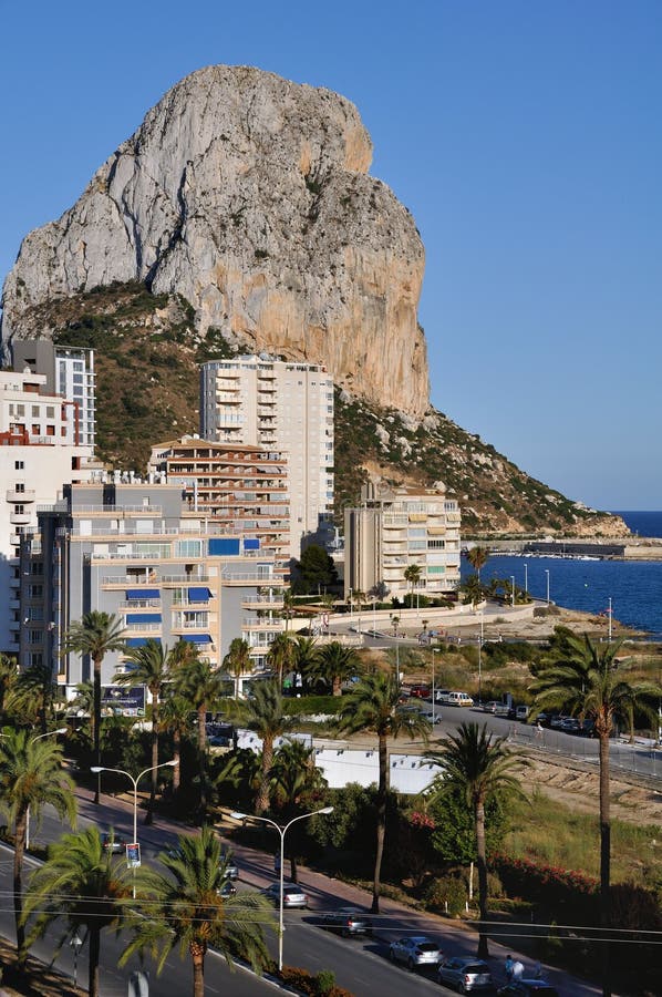 Calpe and the Penon De Ifach (Vertical) Stock Photo - Image of tourism ...
