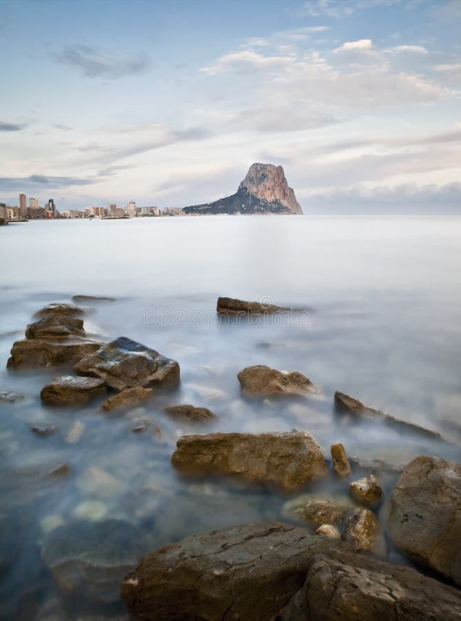Calpe Seascape stock photo. Image of landscape, mountain - 11404018