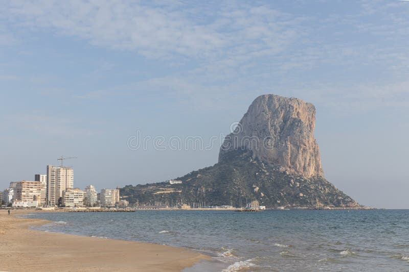 Calpe town (Spain) stock photo. Image of blue, seaside - 273436494