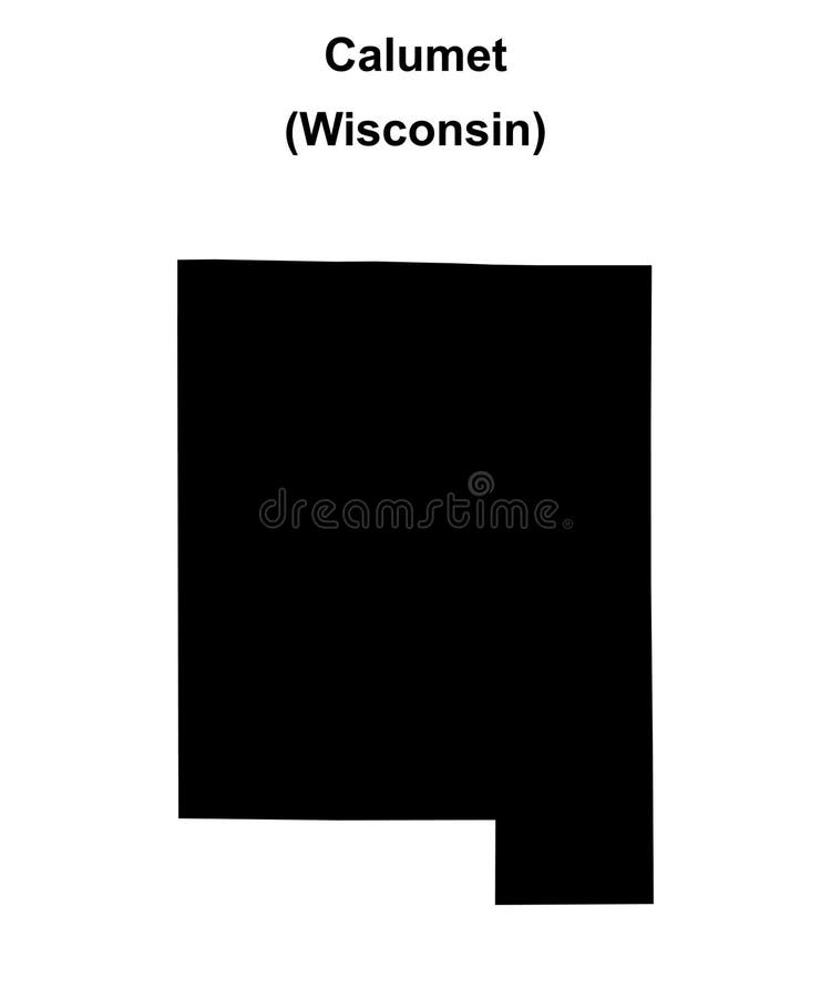 Calumet outline map stock vector. Illustration of wisconsin - 361875450