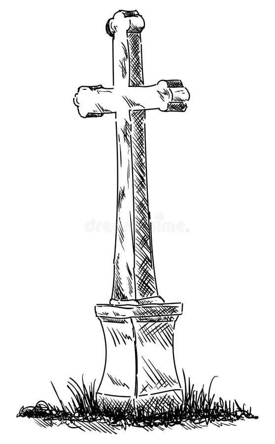 Calvaire noir et blanc illustration de vecteur. Illustration du ...