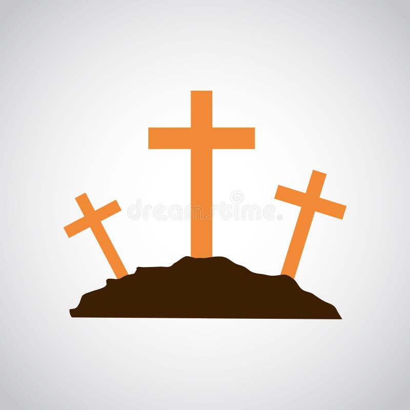 Calvary icon stock illustration. Illustration of easter - 763872