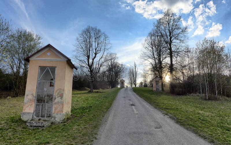 Calvary in Ruzomberok, Slovakia Stock Photo - Image of architecture ...