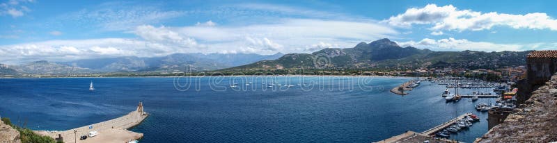 Calvi bay panorama stock photo. Image of europe, view - 40955098