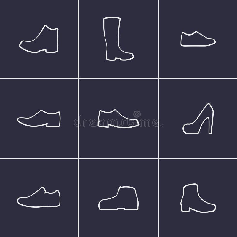 Calza iconos ilustración del vector. Ilustración de zapato - 50598567