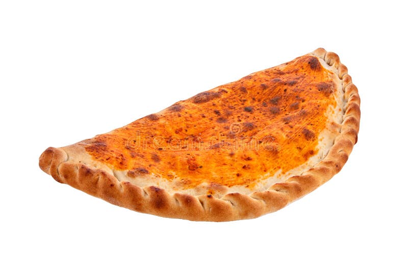 A Calzone Pie with a Golden Egg Washed Crust Stock Image - Image of ...