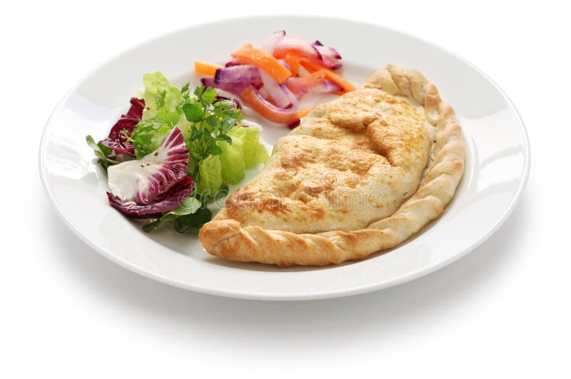Calzone Pizza, Italian Food Stock Photo - Image of salad, cuisine: 82791740
