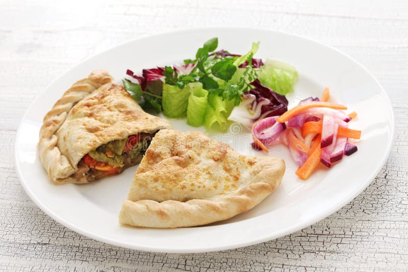 Calzone Pizza, Italian Food Stock Photo - Image of dish, folded: 83031418