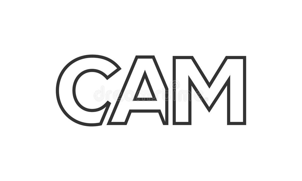 CAM Logo Design Template with Strong and Modern Bold Text. Initial ...