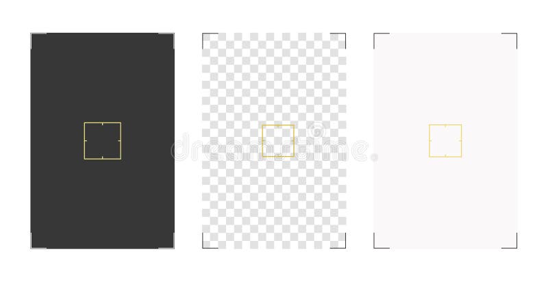 Cam Record Mobile App Screen. Frame on Phone Display with Square Target ...