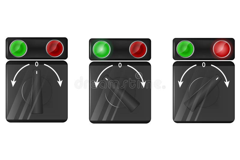 Cam Switch for Control Panel with Protection Stock Vector ...