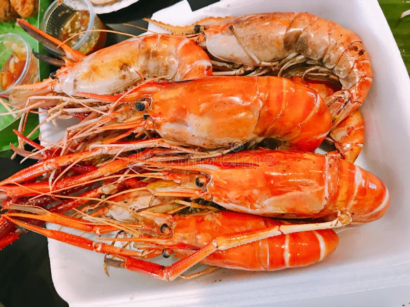 Camarão-rio Torrado Comum Isolado Em Camarão-grelhado De Fundo Branco ...