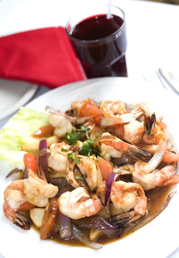 Camaron saltado stock image. Image of drink, camaron, seafood - 8278473