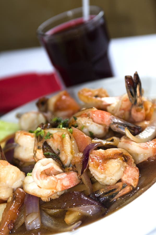 Camaron saltado stock photo. Image of cooked, restaurant - 8278486