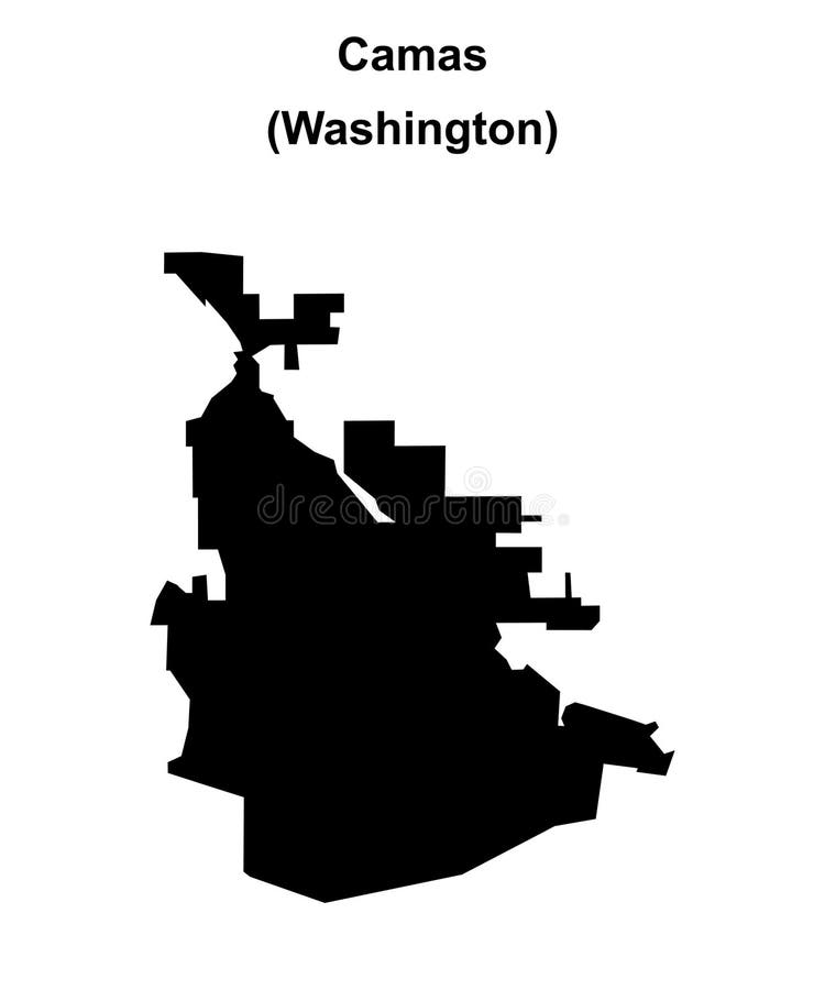 Camas outline map stock vector. Illustration of detailed - 357620555
