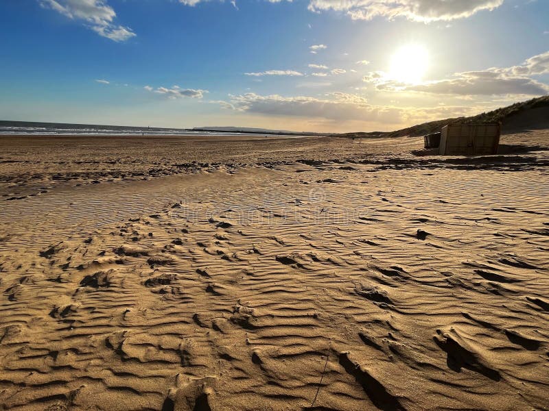 Camber Sands Beach stock image. Image of beach, sunset - 252467601