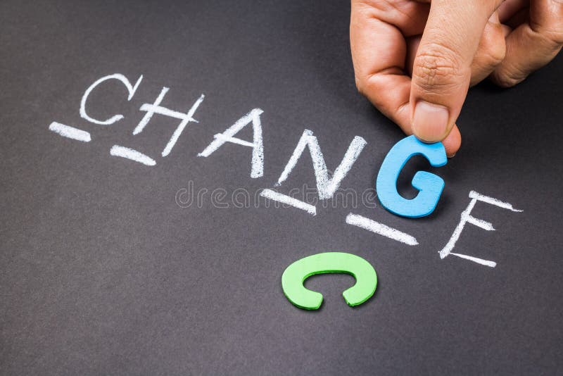 Cambio imagen de archivo. Imagen de éxito, texto, asunto - 73967675