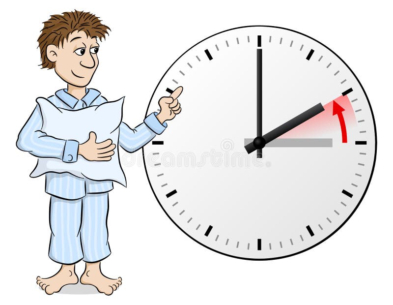 Cambio Del Tiempo A La Hora Estándar Ilustración del Vector ...