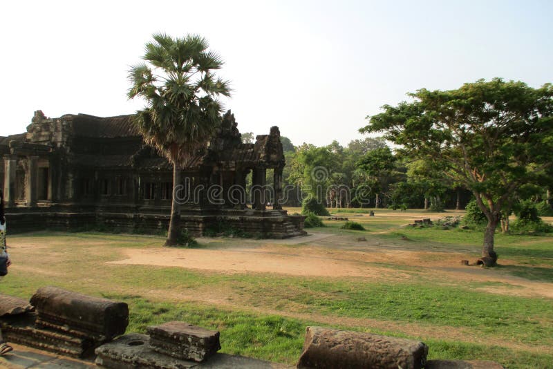 Cambodia Angkor Wat Ancient Library Khmer Siem Stock Image - Image of ...