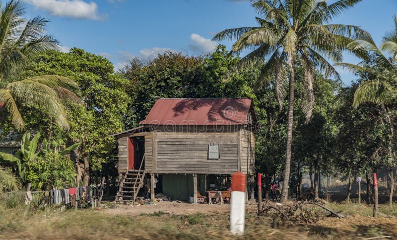 Cambodia Countryside in January Sunny Day Stock Image - Image of ...
