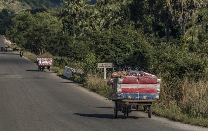 Cambodia Countryside in January Sunny Day Stock Image - Image of ...