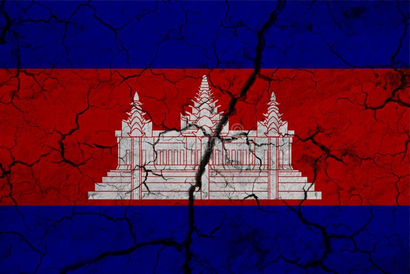 Cambodia Flag on the Background Texture. Concept for Designer Solutions ...