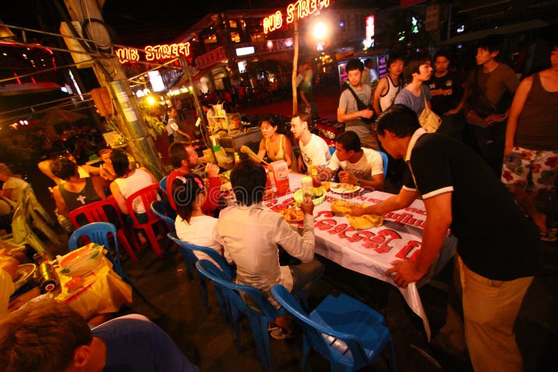 Cambodia Road Side Restaurant in Pub Street Editorial Image - Image of ...