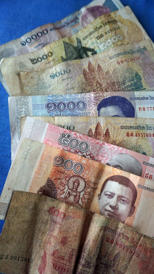 Cambodian bank notes stock photo. Image of business - 114325254