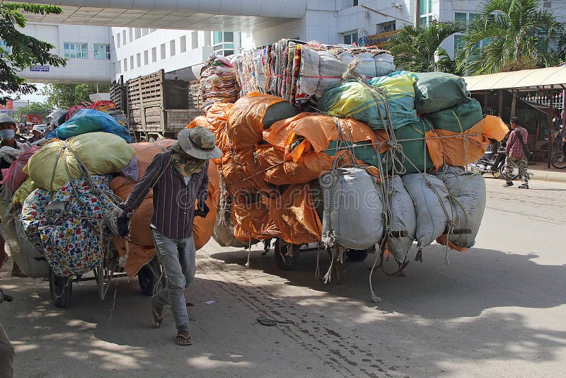 Cambodian Carts at Border editorial stock photo. Image of cambodian ...