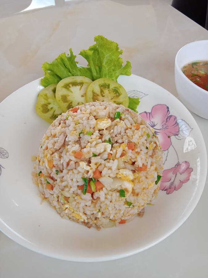 Cambodian Fried Rice.the Most Popular Lunch and Dinner. Stock Image ...