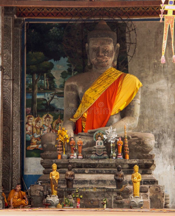 Cambodian munks stock photo. Image of reap, hugh, cambodia - 44224168