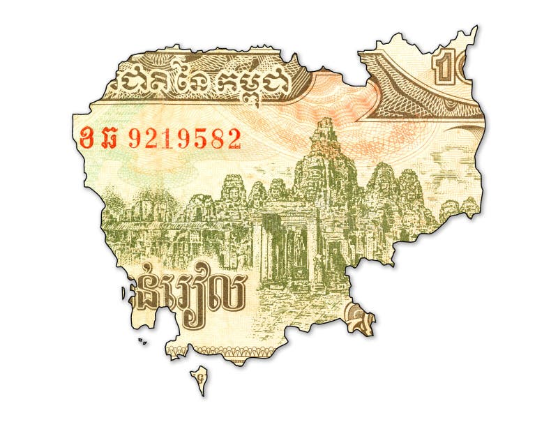 Cambodian Riel Symbol on Gold Coin Stock Vector - Illustration of icon ...