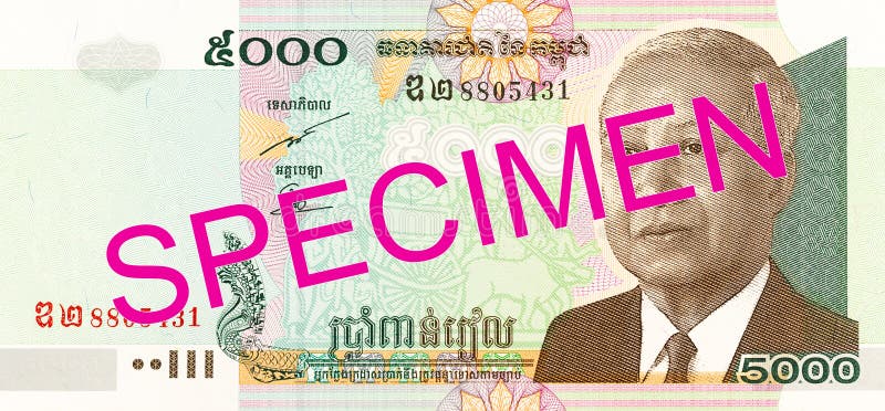 5000 Cambodian Riel Bank Note Reverse Stock Photo - Image of finance ...