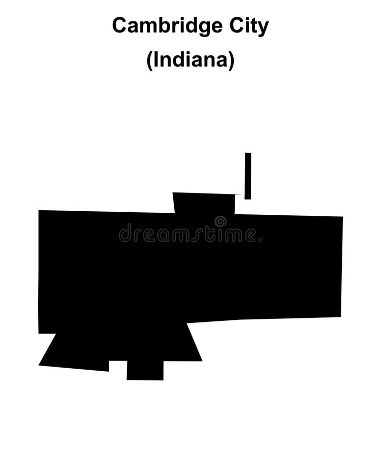 Cambridge City outline map stock vector. Illustration of territory ...