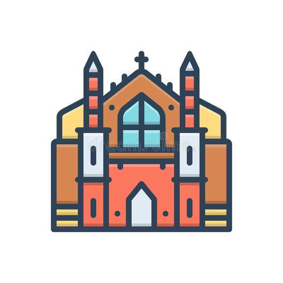 Color Illustration Icon for Cambridge, College and University Stock ...