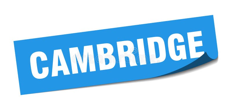 Cambridge Sticker. Cambridge Square Peeler Sign Stock Vector ...
