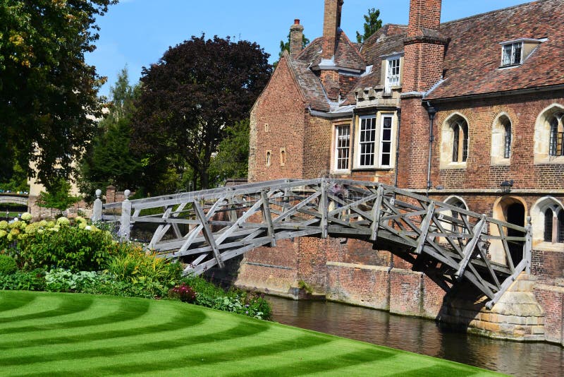 Mathematical Bridge in Cambridge, Great Britain Stock Image - Image of ...