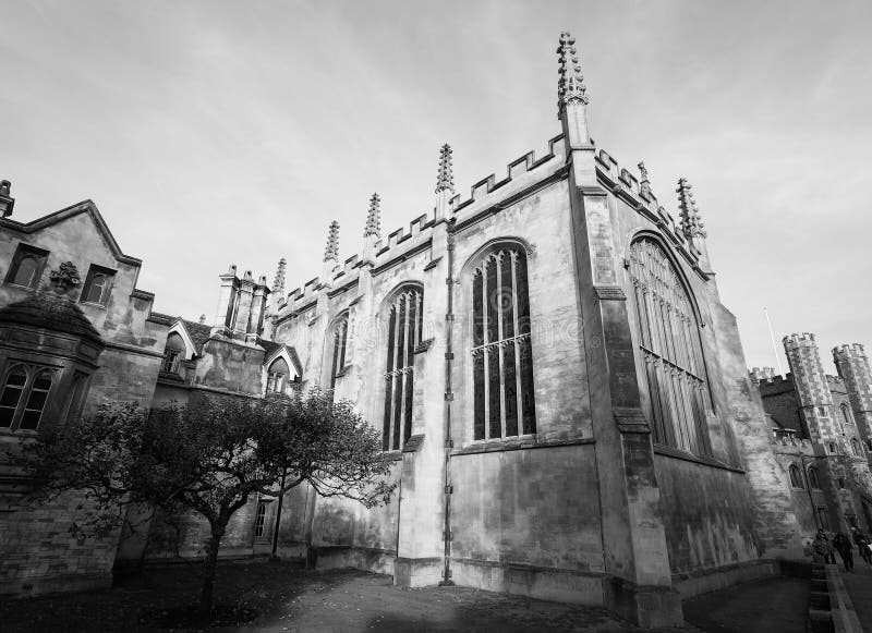 Trinity College Wolfson Building in Cambridge in Black and White ...